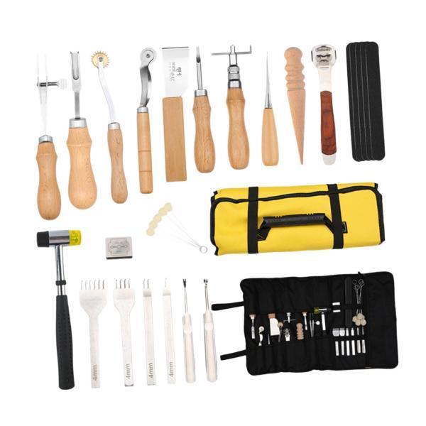 説明:[包括的なキット]: このPUレザーツールキットには.ゴムハンマー.パンチツール.グルーバー.ブレードボックス.ダウバー.その他のPUレザークラフトツールが合計29個含まれており.DIYのあらゆるニーズを満たします. [高品質素材]:...