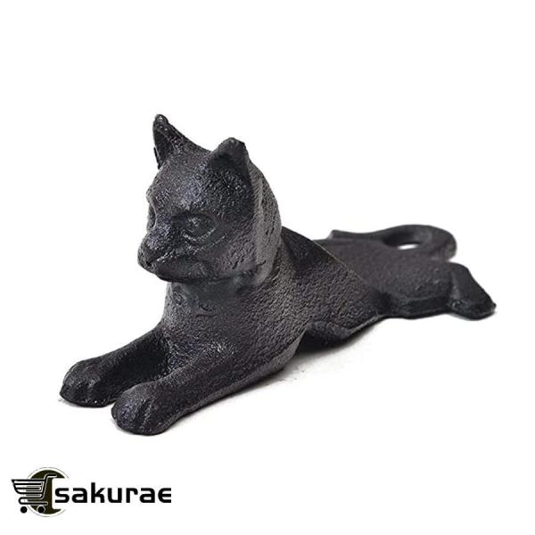 鋳鉄ドアストッパー 可愛い 猫形 防風扉 インテリア 入り口アクセサリードアホルダー 指はさみ 防止 転倒防止 玄関 室内に適用