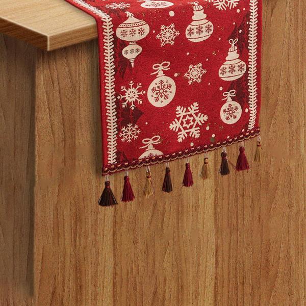 家族でのディナーに最適なクリスマステーブルランナーホームデコレーション