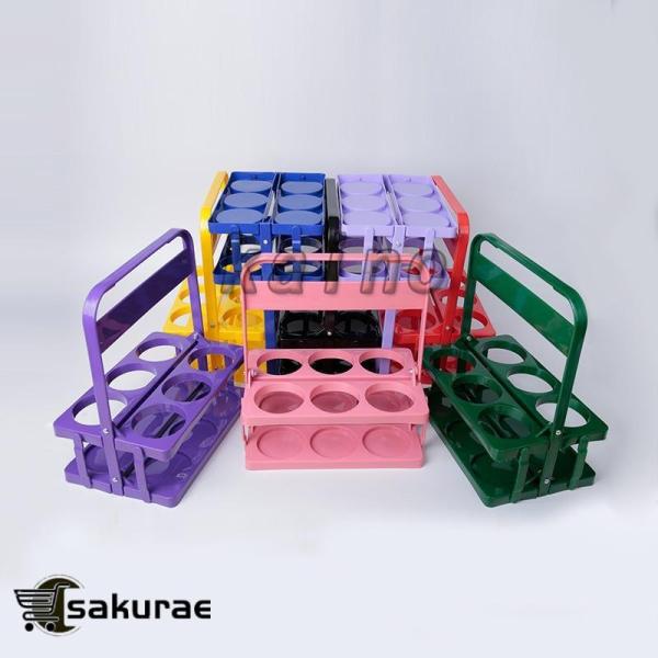 ボトルキャリアー ドリンクラック 折りたたみ式 手提げ プラスチック ビール瓶 バスケット ボトルトート ビール瓶ラック ビール 棚 ボトルキャリー 折り畳み ボ