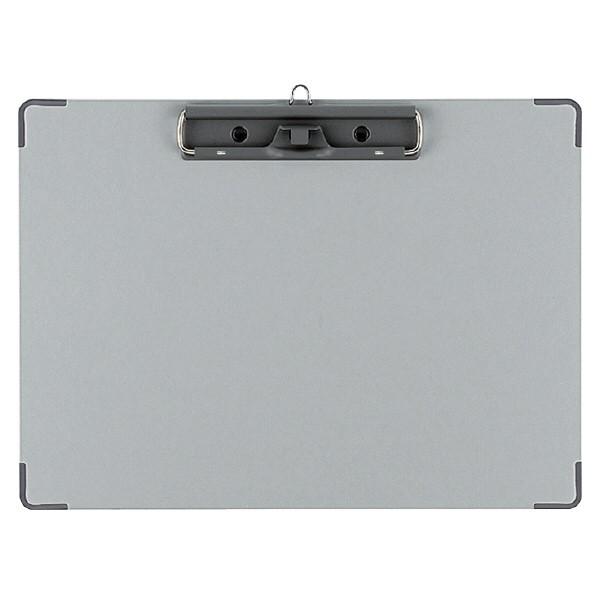 ●サイズ／Ａ４ヨコ●寸法（タテ×ヨコｍｍ）／２３５×３２２●厚さ／約３．４ｍｍ●材質／クロス貼り（芯材：古紙パルプ配合）●保持枚数／コピー用紙約４０枚●機能／本体上部に吊り下げ用金具付●カラー／グレー●とじ方向／ヨコ型：長辺とじ●メーカー：...