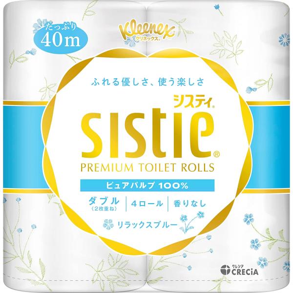 ◆この商品は１ケース入数(１０パック)　　　　 ●花につつまれたやすらぎ、しなやかな品質。●ブルーの小花柄をかわいらしくちりばめたロマンティックなプリントのトイレットロールです。●マイクロエンボスのやわらか品質。●持ち運びに便利な取っ手つき...