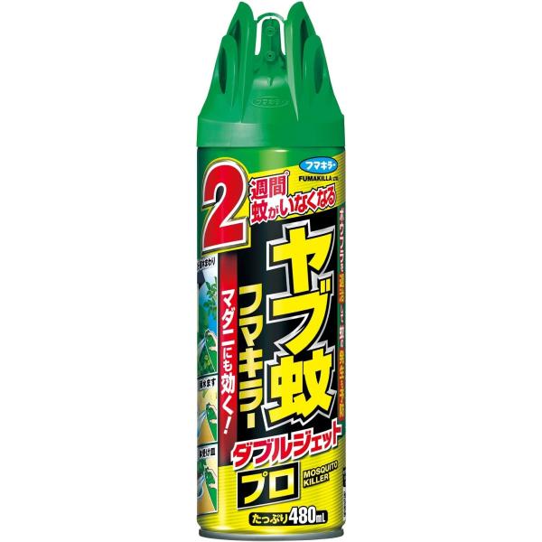 ●スプレーするだけで最大2週間蚊がいなくなる※。●直接噴射ですばやく駆除。●ボウフラも退治。●マダニにも効く。※成虫に対する(接触駆除)効果。使用環境により異なります。●効能…蚊成虫、蚊幼虫(ボウフラ)、マダニの駆除●原材料・成分：エトフェ...