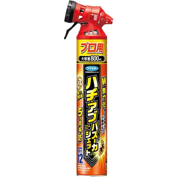 ●適用害虫 :スズメバチ(ツマアカスズメバチ含む)、アシナガバチ、クマバチ(タイワンタケクマバチ含む)、ミツバチ、 アブ、クモ、ガ、ムカデ、ヤスデ、ゲジ、ケムシ、カメムシ ●離れた場所からでも安心して使える! ●コアンダ機構を採用した新キャ...