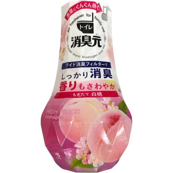 ◆製品特徴●「消臭フィルター」が悪臭をキャッチ！●イヤなニオイをしっかり消臭します。●シャバシャバすれば香り復活。●液がなくなる最後まで、ず〜っと香りが続きます。●消臭フィルターを引き上げ、好きな強さに香り調節。●大容量400mLで効果長持...