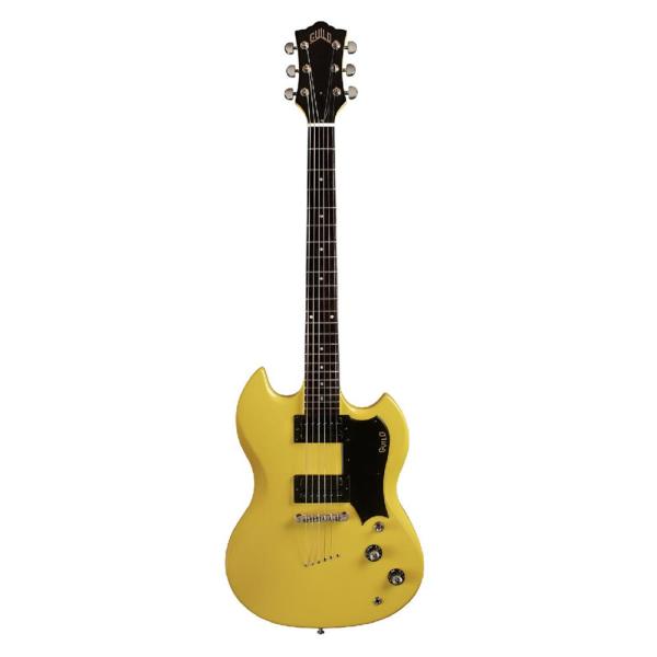 マホガニーボディとネックにローズウッド指板を採用し、アルニコVマグネット搭載のオープンタイプHB-2+ハムバッカーピックアップを装備。ロトマチックスタイルのペグ、Guildチューンオーマチックブリッジ、ストリングスルーフェルールを搭載し、ニ...