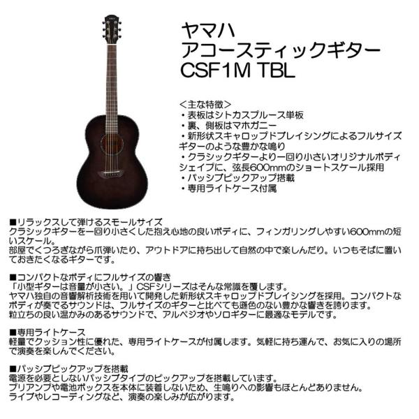 リラックスして弾ける、スモールサイズのアコースティックギターです。 抱え心地のよいコンパクトなボディに、フィンガリングしやすい600mmの短い弦長を組み合わせ、くつろぎながら演奏を楽しめます。●パッシブピックアップ搭載●専用ライトケース付属...