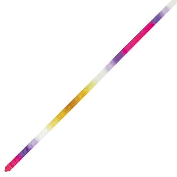 ●色鮮やかなグラデーションカラーで、躍動感のある演技を引き立たせるリボン。●柔軟加工を施し「ソフト仕上げ」は程よい空気抵抗でしなやかに動き、意のままに操ることができるリボンです。●静電気防止糸で縫製されているので、摩擦による静電気の発生を抑...