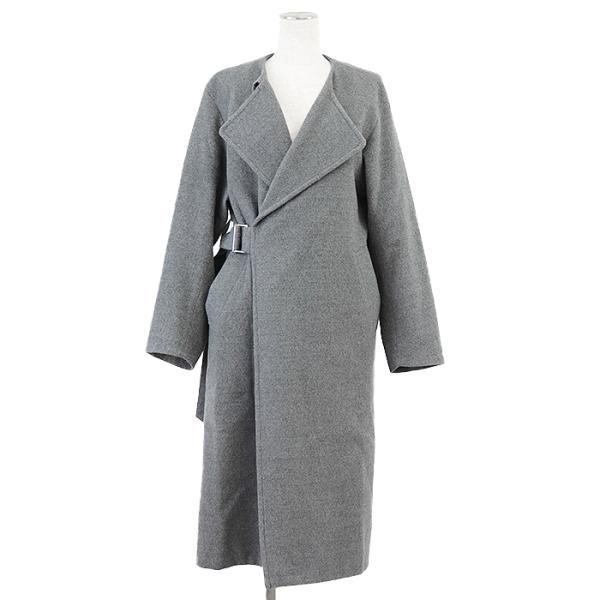【アイテム】タイロッケン  コート【シリーズ】SANYOCOAT サンヨーコート コート タイロッケン ノーカラー ウール混 アウター ベルト付属 レディース 36 グレー 灰色 日本製【カラー】グレー【素材】表地：ウール89％　　　ナイロ...