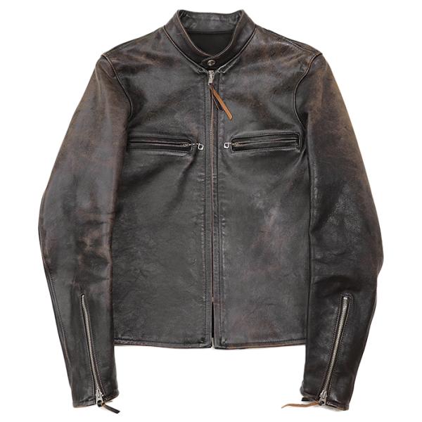 【ブランド】The REAL McCOY'S /ザリアルマッコイズ【アイテム】J-100 シングルライダース レザー ロゴ ボタン スタンドカラー ファスナー TALON社 ジャケット【シリーズ】The REAL McCOY'S Buco ...