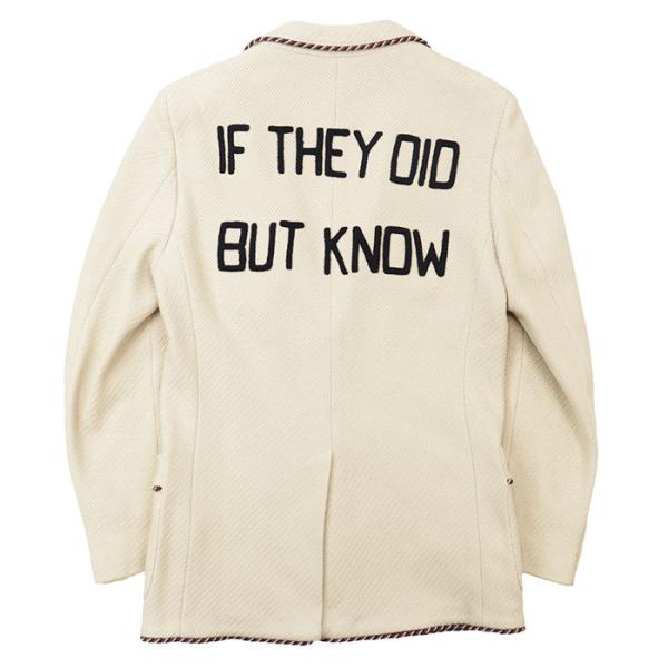 [ブランド]GUCCI /グッチ[アイテム]テーラード 2B IF THEY DID BUT KNOW ニット コットン ジャケット[シリーズ]GUCCI グッチ ジャケット ニット メンズ 7-44R ロゴ IF THEY DID BUT...