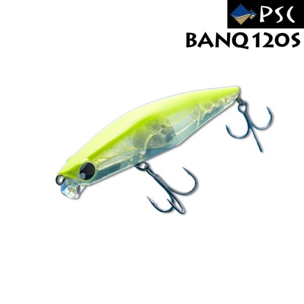 ポップシークルー バンク 120■Length：120ｍｍ■Weight：46ｇ■Type：シンキング■Action：スラローム■Range：20-100cm■Hook：＃1■Ring：＃4