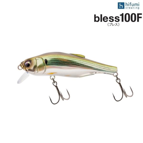 ヒフミクリエイティング ブレス 100F■Length：100mm■Weight：19.5g■Type：フローティング■Range：0-50cm■Hook：BKK Fangs-62 UA #5■Ring：＃4MADE in JAPAN
