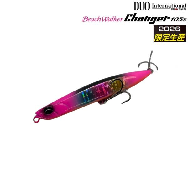 デュオ ビーチウォーカー チェンジャー 105S 2026限定カラー■Length：105ｍｍ■Weight：32g■Type：重心移動・シンキング■Hook：＃4■Ring：#2.5