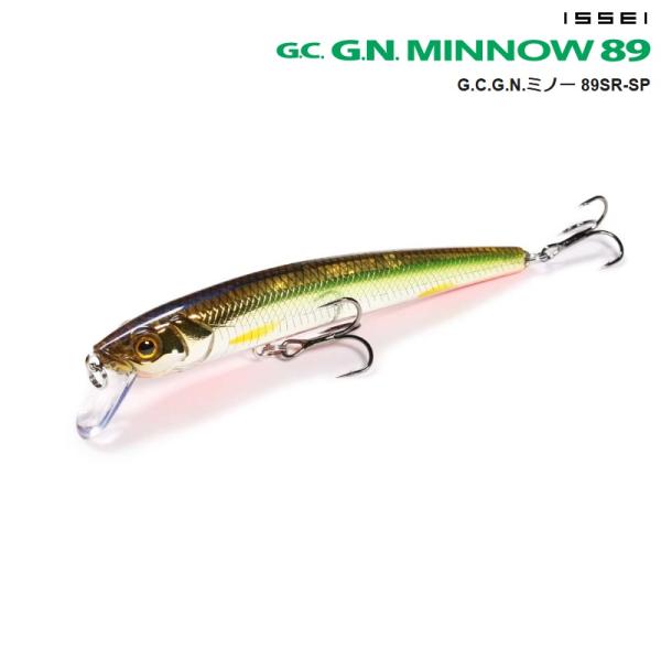 issei G.C.G.N.ミノー 89SR SP■Length：89mm■Weight：7g■Type：サスペンド(スローフローティング)■Hook：＃８■Ring：＃２