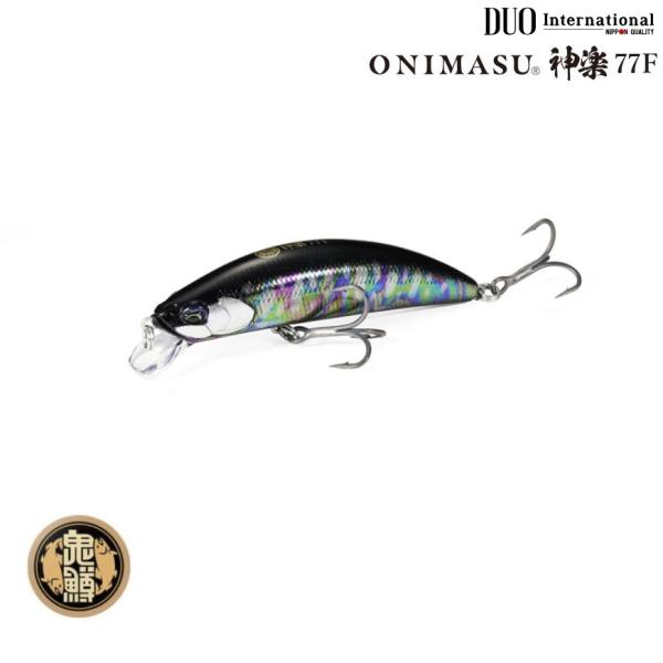 オニマス カグラ 77F■Length：77ｍｍ■Weight：7.5g■Type：重心移動・フローティング■Range：0.6-0.9ｍ■Hook：#6■Ring：#2.5