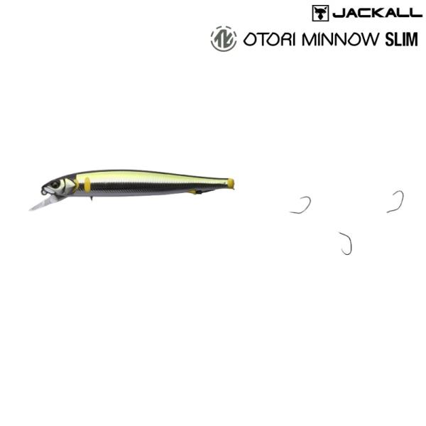 ジャッカル オトリミノー スリム 104■Length：104ｍｍ■Weight：9.9ｇ■Type：フローティング■Hook：フック交換式両掛チラシ