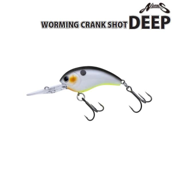 ノリーズ ワーミングクランク ショット ディープ ■Length：44ｍｍ■Weight：5.7g■Type：Floating / Rattle■Depth：1.0m/12lb