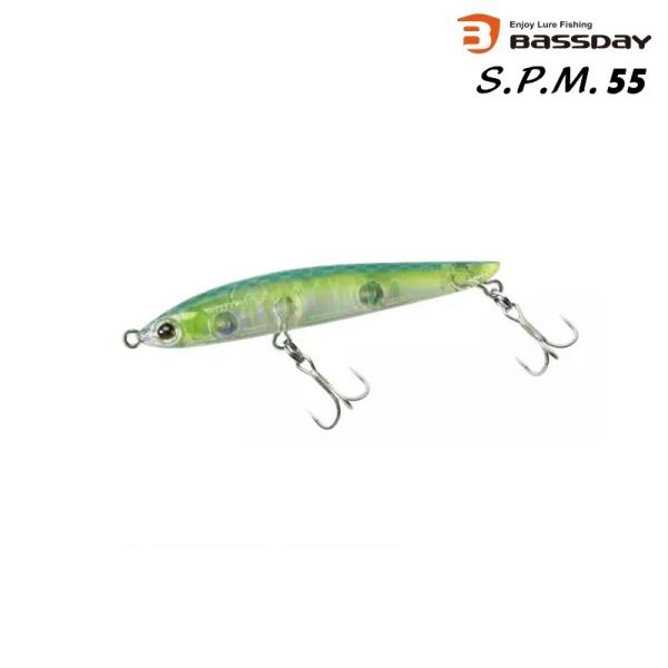 バスデイ S.P.M 555【MZ-19搭載】■Length：55ｍｍ■Weight：3.2ｇ■Type：Sinking■Action：スローウォブリング■Hook：#14■Ring：#1