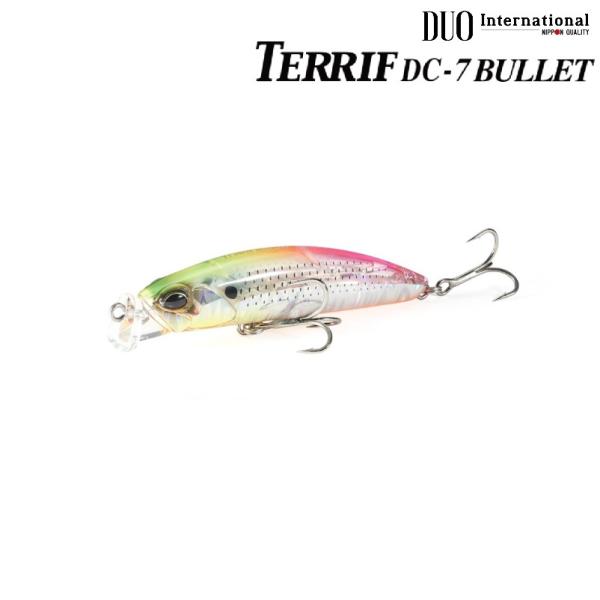 デュオ テリフ DC-7 バレット■Length：75ｍｍ■Weight：10.2ｇ■Type：マグネット固定式重心移動・スローフローティング■Range：0.1-0.3m■Hook：＃6■Ring：＃2