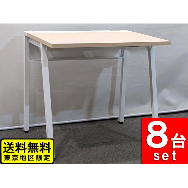 商品コード：D8K-00426サイズ：幅800mm×奥行き600mm×高さ720mmカラー：天板/木目ナチュラル  脚/ホワイトオフィスパートナーでは、埼玉県戸田市店舗にて展示販売をおこなっております。店頭にて商品を実際にご覧いただきながら...