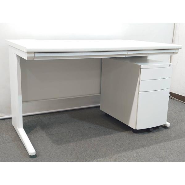 商品コード：DWK-00246サイズ：　デスク / 幅1200mm×奥行き700mm×高さ700mm　ワゴン /幅313mm×奥行き565mm×高さ558mmカラー：　デスク / ホワイト　ワゴン / ホワイトオフィスパートナーでは、埼玉県...