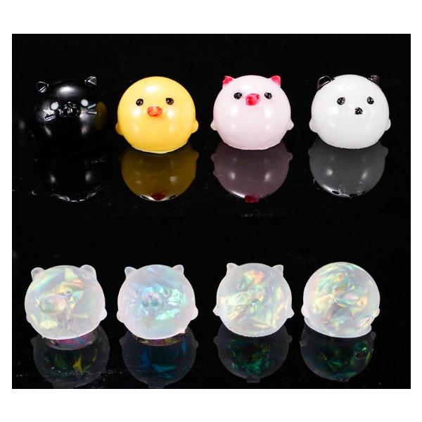 数量：1個モールドサイズ：8.6x8.6x 2.5cm動物団子の1個当たりのサイズ：約2.7 x 2.2cm鏡面効果があり、綺麗な仕上がりになります。柔らかい、変形しにくく耐久性のある高品質なシリコン使用電子レンジ、オーブン、冷蔵庫、食器洗...