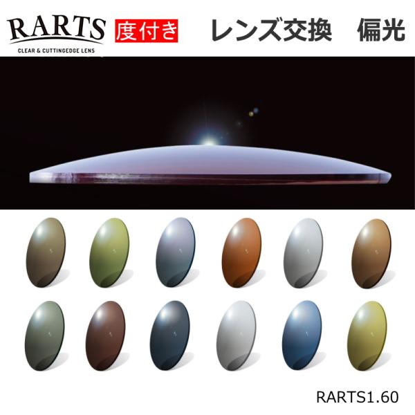 [RARTS（アーツ）1.60 偏光レンズ(度つき)][注意事項]　　・度数付きのレンズです。　　・特殊形状、一部のスポーツ系フレームは不可　　　（ご購入前にお問い合わせください。）◇◆レンズ入換え加工について◆◇・ご希望のフレームとご一緒...
