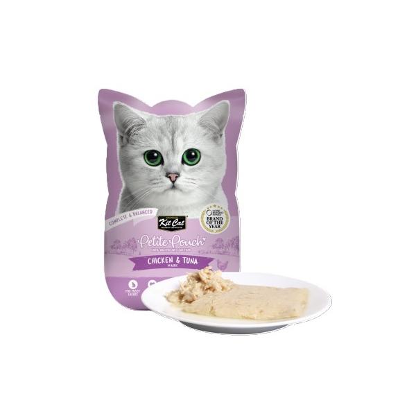 【　名　称　】　キャットフード【 商 品 名 】　キットキャット（Kit Cat）グレインフリー　プティパウチ　チキン＆ツナ　パウチ　愛猫用総合栄養食（AAFCO基準）　成猫用・全猫種用　７０ｇ【プティパウチ・チキン＆ツナの特長】フレッシュ...