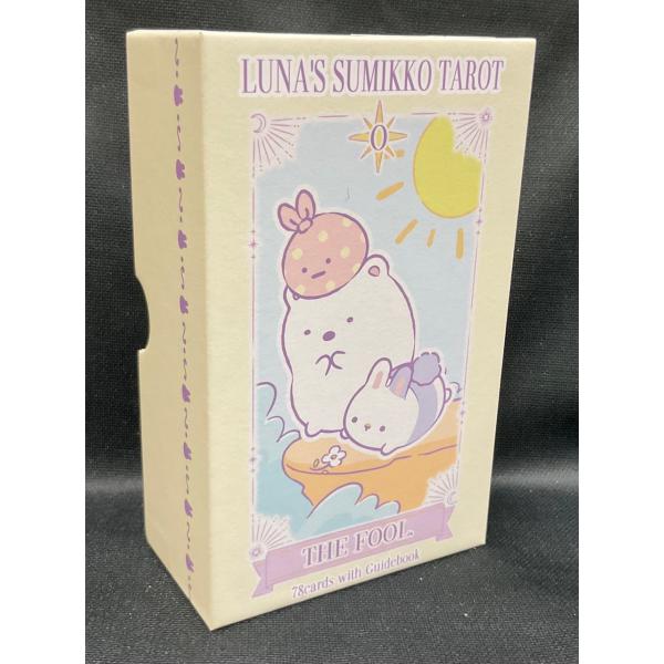 中古品のため、外箱やカードに多少のスレや使用感はありますが、目立った傷や汚れはなく使用には問題ありません。全体的に状態は良好です。ルナズすみっコぐらしタロット Luna's Sumikogurashi Tarot 日本語解説書付き【公式正規...