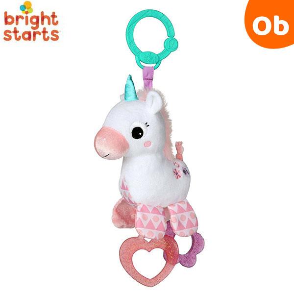 歯固め＆ラトルが付いたユニコーンのオモチャ■対象年齢：0ヶ月〜■サイズ：パッケージ：14×7×35cm【Bright Starts Pretty in Pink(ブライトスターツ プリティインピンク)】