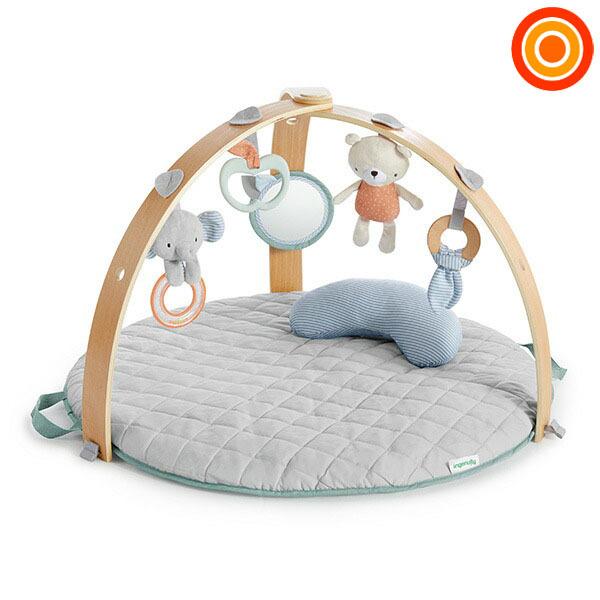 付属のマットカバーはリバーシブルになっており、表裏をお好みで入れ替えることができます。折り畳み式の木のトイバーには、5種類のおもちゃがついています。■サイズ：80×80×48cm■重量：1840g■備考：素材:POM、PP、ナイロン、ABS...