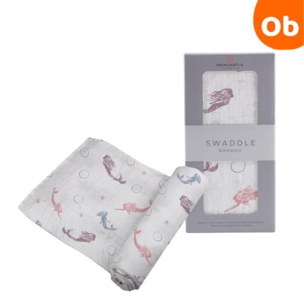 おとぎ話の1ページのような、人魚が泳ぐ海が広がっています。貝殻の真珠層のようなきらびやかな配色で、飽きのこない1枚です。滑らかな肌触りのバンブーモスリンは優しくベビーを包み、抱っこするパパ、ママもうっとりするほどの手触り。ニューキャッスルク...