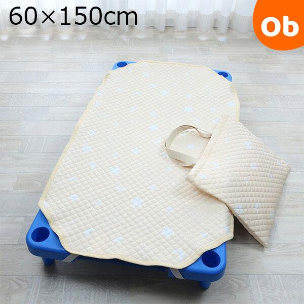 お昼寝コットに合わせた、敷きカバーです。汗を吸収しやすい、お子様にも安心な綿素材を使用。毎日使用される敷カバーなので、お洗濯にも強く、耐久性にも優れたキルティング加工を施して有ります。又、裏側にはコット本体足の部分に引っ掛ける事の出来るゴム...