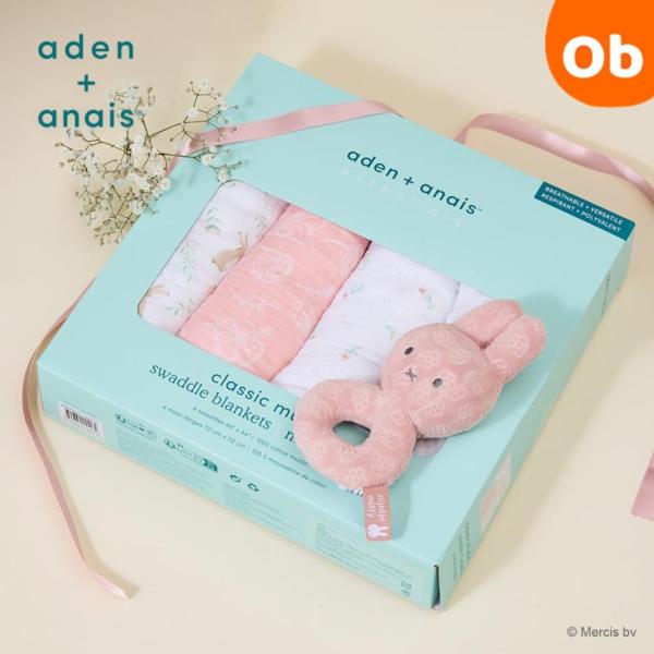 (1)aden + anais おくるみ実用的で洗い替えや用途別に使い分けられる4枚セットで、毎日の育児に欠かせないアイテムです。コットンモスリンは、伝統的におくるみとして愛用されてきた通気の良い素材。細やかな織りが特徴で、ムレを防ぎながら...