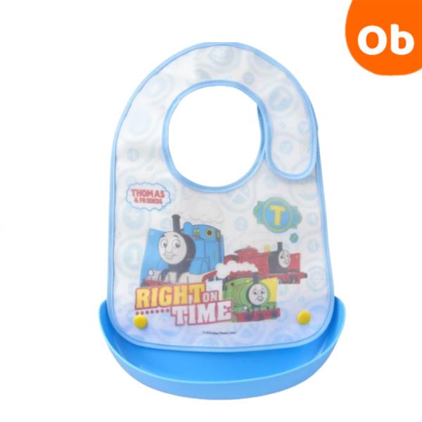 トーマスのお食事用ベビーエプロン●ポケット付きで食べこぼしをキャッチ●エプロン表面は撥水性のある素材を使用。●コンパクトに折りたためて持ち運びに便利。●ポケットは取り外して洗うことができます。■対象年齢：4カ月頃〜■サイズ：約350×220...