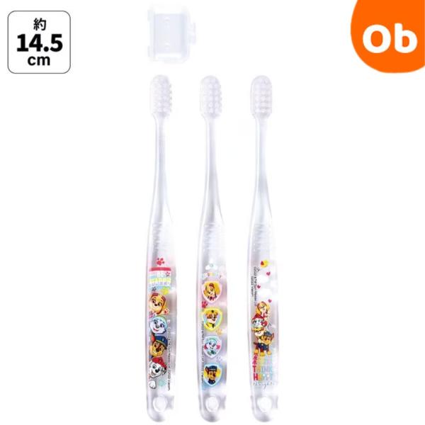 乳歯期に！3〜5才向けの園児用歯ブラシ3本セット。買い置きストックに便利です♪透明感のあるクリアなボディがかわいくておしゃれ！・優しいやわらか毛・奥まで磨きやすいコンパクトヘッド・持ちやすいグリップ・通園、通学に便利なキャップ付き（1個）【...