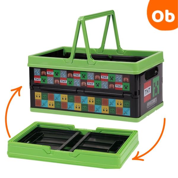 リビングや子供部屋のおもちゃなどの片付けや整理整頓に便利な折りたたみバスケット♪持ち運びに便利なWハンドル付き。使わない時は折りたたんでコンパクトに収納できます。同商品と積み重ねもOK！【商品サイズ】約　横390×縦255×高185mm（収...