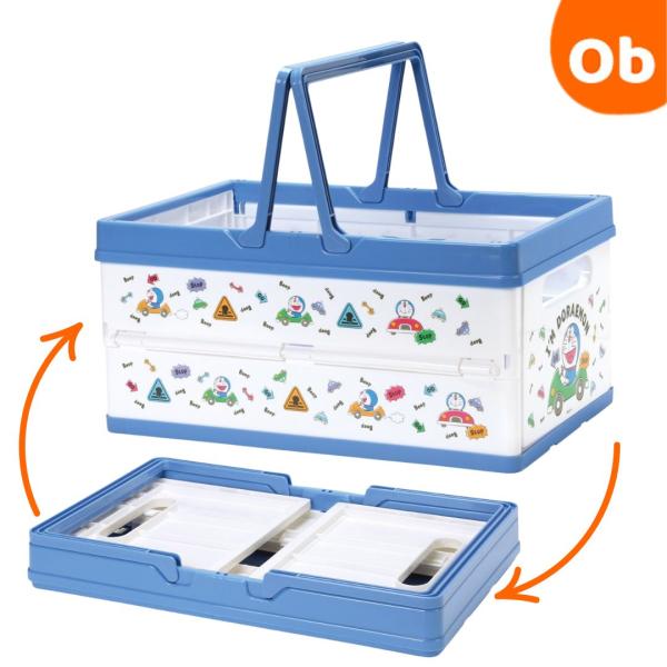 リビングや子供部屋のおもちゃなどの片付けや整理整頓に便利な折りたたみバスケット♪持ち運びに便利なWハンドル付き。使わない時は折りたたんでコンパクトに収納できます。同商品と積み重ねもOK！【商品サイズ】約　横390×縦255×高185mm（収...