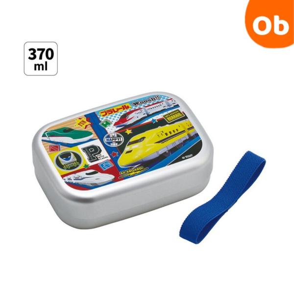 保温庫にそのまま入れられる丈夫なアルミ製入れ分けに便利な中子付きランチベルト付き。名前シール入り。【商品サイズ（約）】サイズ：奥行97×横134×高さ42mm容量：370ml【品質表示】中子：ポリプロピレン（耐熱温度／140度）本体・フタ：...