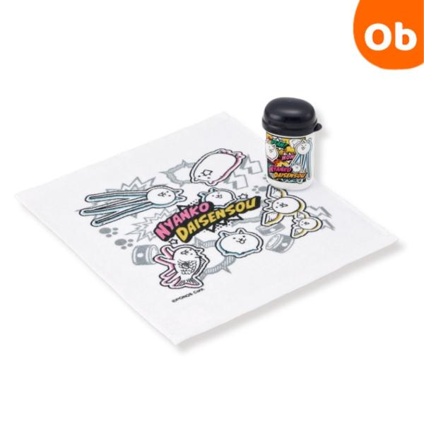 行楽や普段使いに便利なおしぼりとケースのセット。名前シール付き。【商品サイズ(約)】ケース：68×50×108mmおしぼり：320×280mm総重量：65g【品質表示】ケース：ポリプロピレン(耐熱温度120度)おしぼり：綿100％※ケースは...