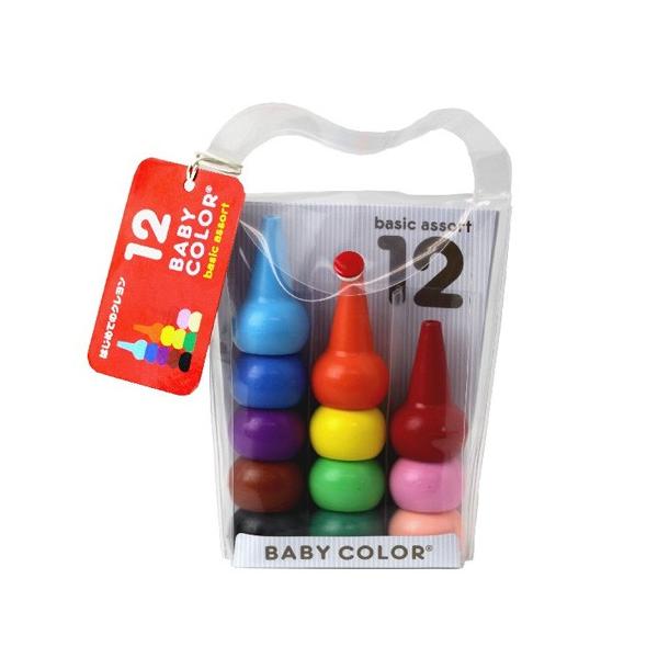 ペンが持てない年齢から使えるクレヨンです。永年の研究から開発された独特の形と、折れにくく、汚れにくい形が特長のクレヨンです。なめても安全な素材を使用。信頼のAPマークを取得しています。衣服についても洗濯で落とせます。クレヨン自体も水洗いでき...