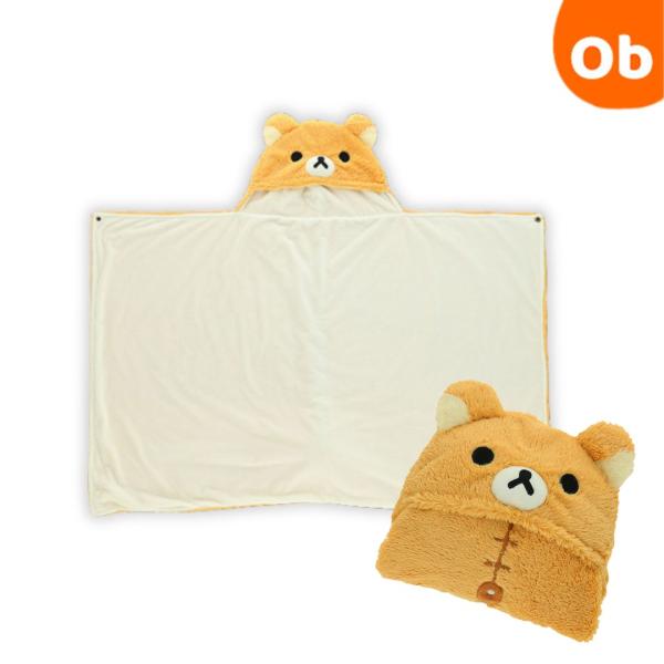 リビングやオフィス、学校、アウトドアなど、冬場は何枚あっても嬉しいブランケット。羽織った時にずれ落ちにくいスナップボタン付きです。素材 ポリエステル100％サイズ 約H70×W110cm(フード部分含めず)