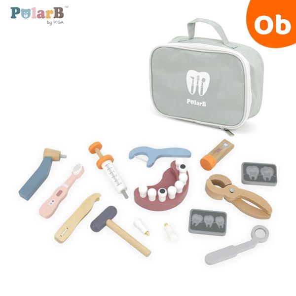ミラー、注射器、ぺンチ、歯磨き粉、歯ブラシ、レントゲン、ドリルなどがセットになって、歯医者さんごっこが楽しめます。虫歯をペンチで抜いて遊んだり、楽しいしかけがたくさん。遊び終わったらポーチにまとめて簡単におかたづけできます。【内容物】歯の模...