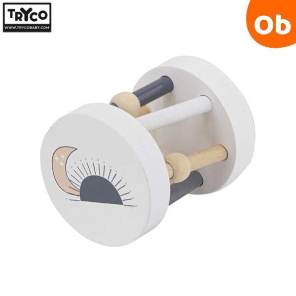 振るとカラカラやさしい音がなるラトル。ニュートラルなデザインが新しいベルギー生まれのTRYCO(トライコ）。握りやすい形状のラトルは、振ると木製ビーズがカラカラとやさしい音が鳴ります。ローラーのように転がせば、中に入ったビーズもくるくる回り...