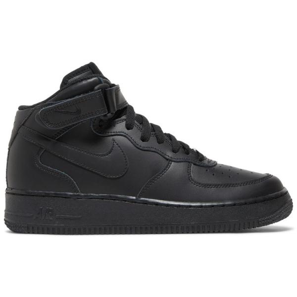 【状態】 新品NIKE Air Force 1 Mid Shoes GS Grade School Casual Sneakers Running Triple Black 314195-004エアフォースワン シューズ ジーエス グレード...