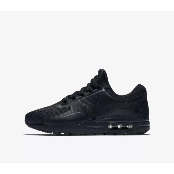 【状態】　新品NIKE AIR MAX Zero GS Essential Triple Blackナイキ エアマックスゼロ ブラック【サイズ】　Big Kid(Youth) キッズ レディース メンズ3.5Y　(22.5cm)4Y　　(2...