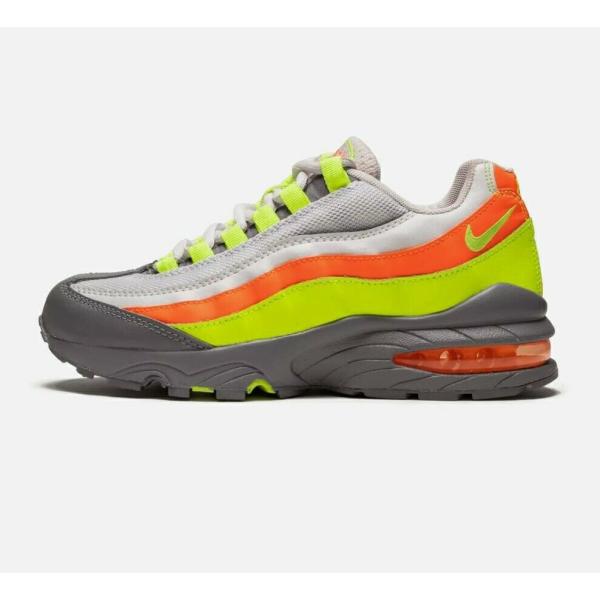 【状態】 新品NIKE Air Max 95 Low Shoes GS Grade School Casual Sneakers Running Grey Orange Yellow 905348-019エアマックス95 シューズ ジーエス...