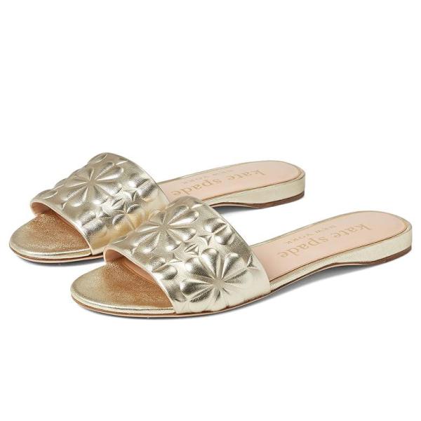 商品名：ケイトスペード Kate Spade New York Emmie Slide WOMEN色：Pale Gold※こちらの商品は海外お取り寄せ商品となっております。商品到着まで約2、3週間前後のお時間をいただいております。海外の配送...