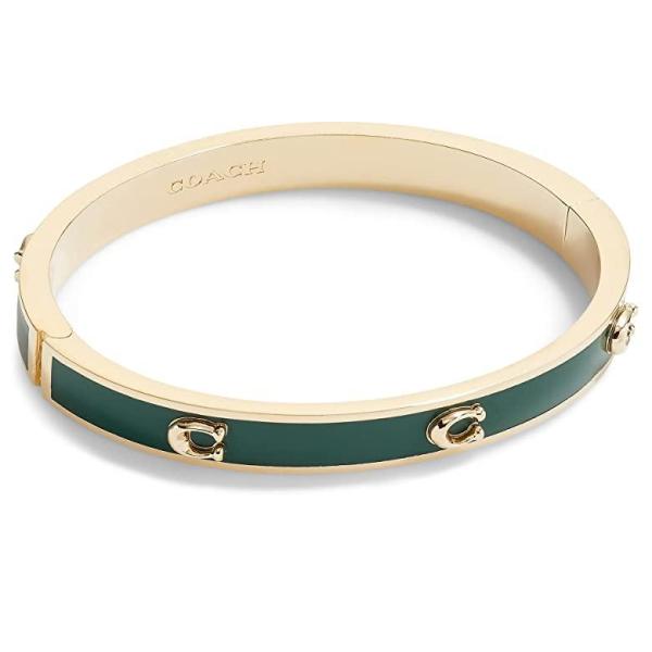 商品名：コーチ COACH Pegged C Hinge Bangle Bracelet WOMEN色：Green※こちらの商品は海外お取り寄せ商品となっております。商品到着まで約2、3週間前後のお時間をいただいております。海外の配送状況等...